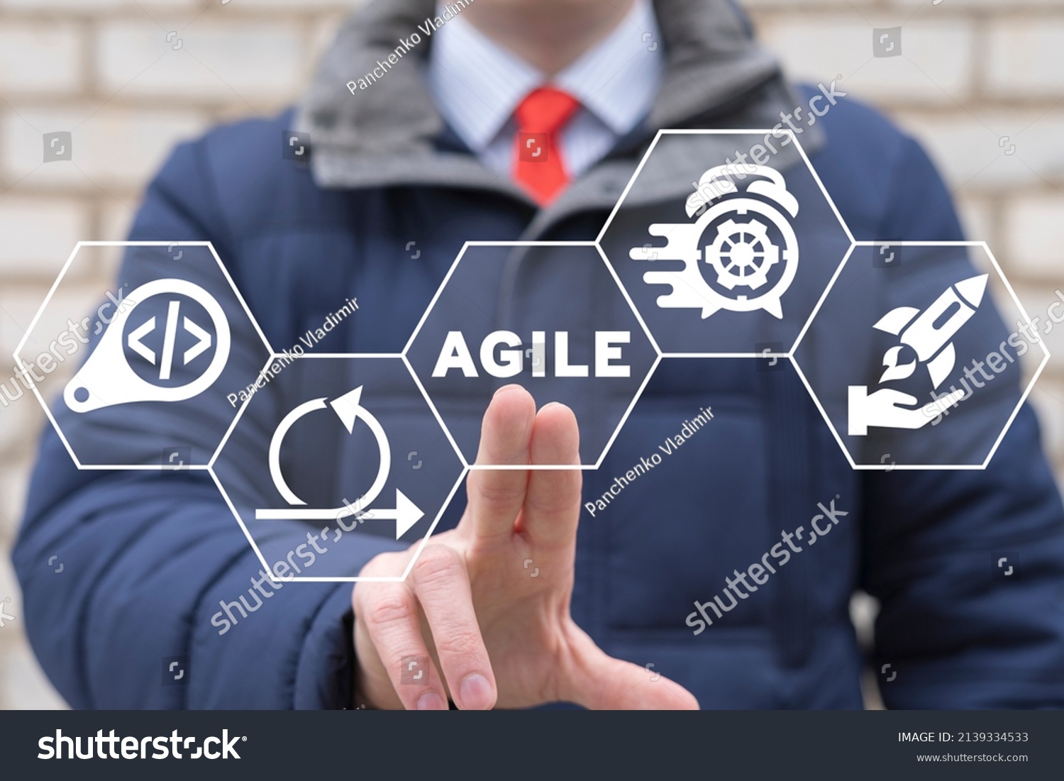 Concept Agile Development Methodology Process Diagram Stock Photo ...