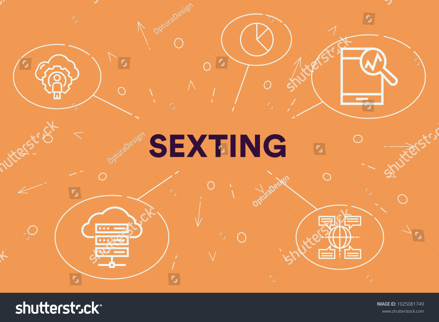 Conceptual Business Illustration Words Sexting Stock Illustration