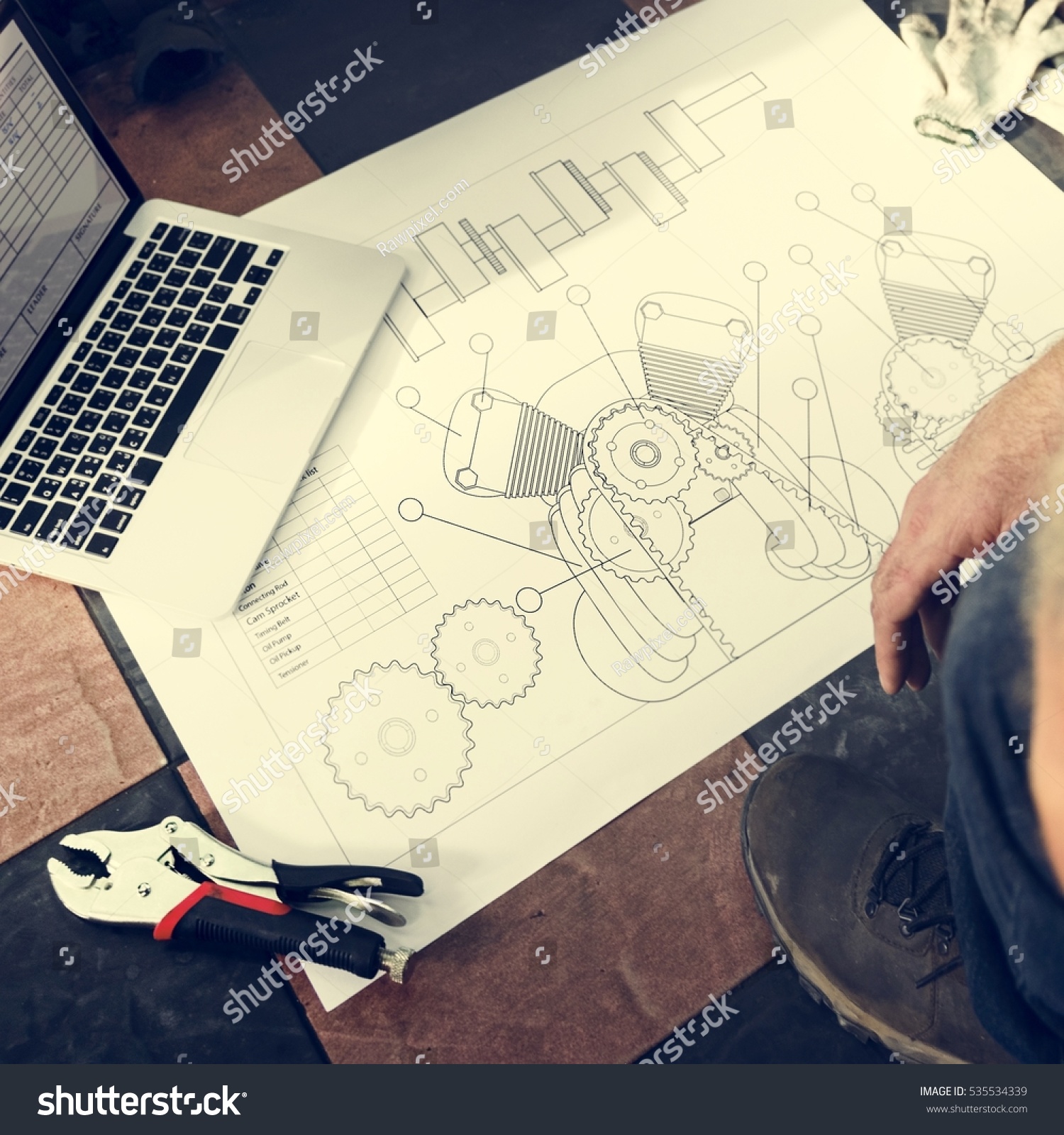 Construction Master Plan Draft Blueprint Concept Stock Photo 535534339 ...