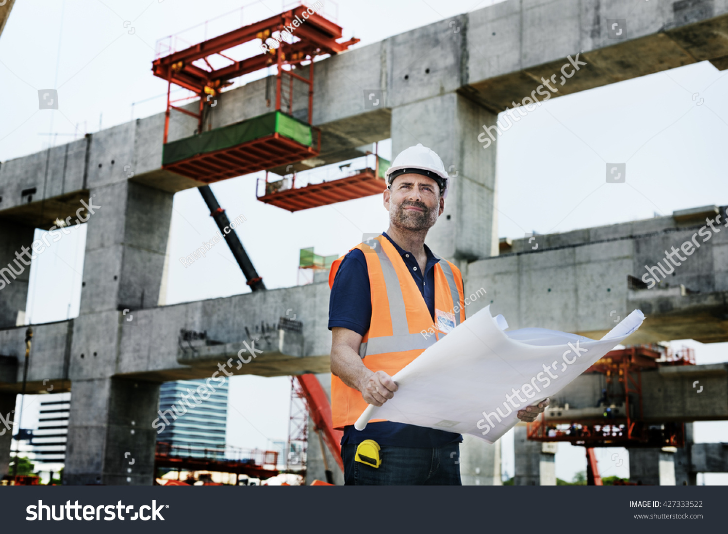 Construction Worker Planning Developer Concept Stock Photo 427333522 ...