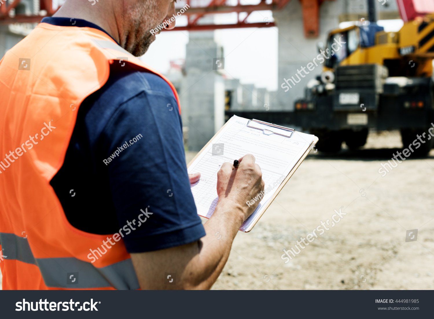 Construction Worker Planning Contractor Developer Concept Stock Photo ...