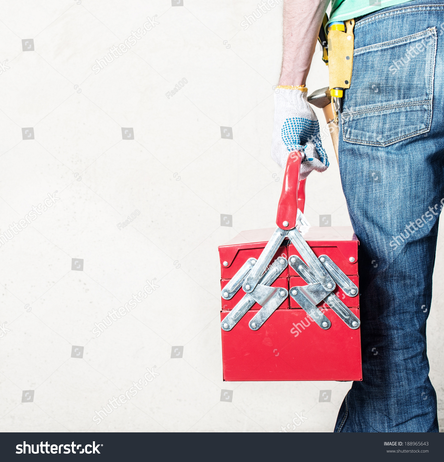 Construction Worker Toolbox Stock Photo (Edit Now) 188965643