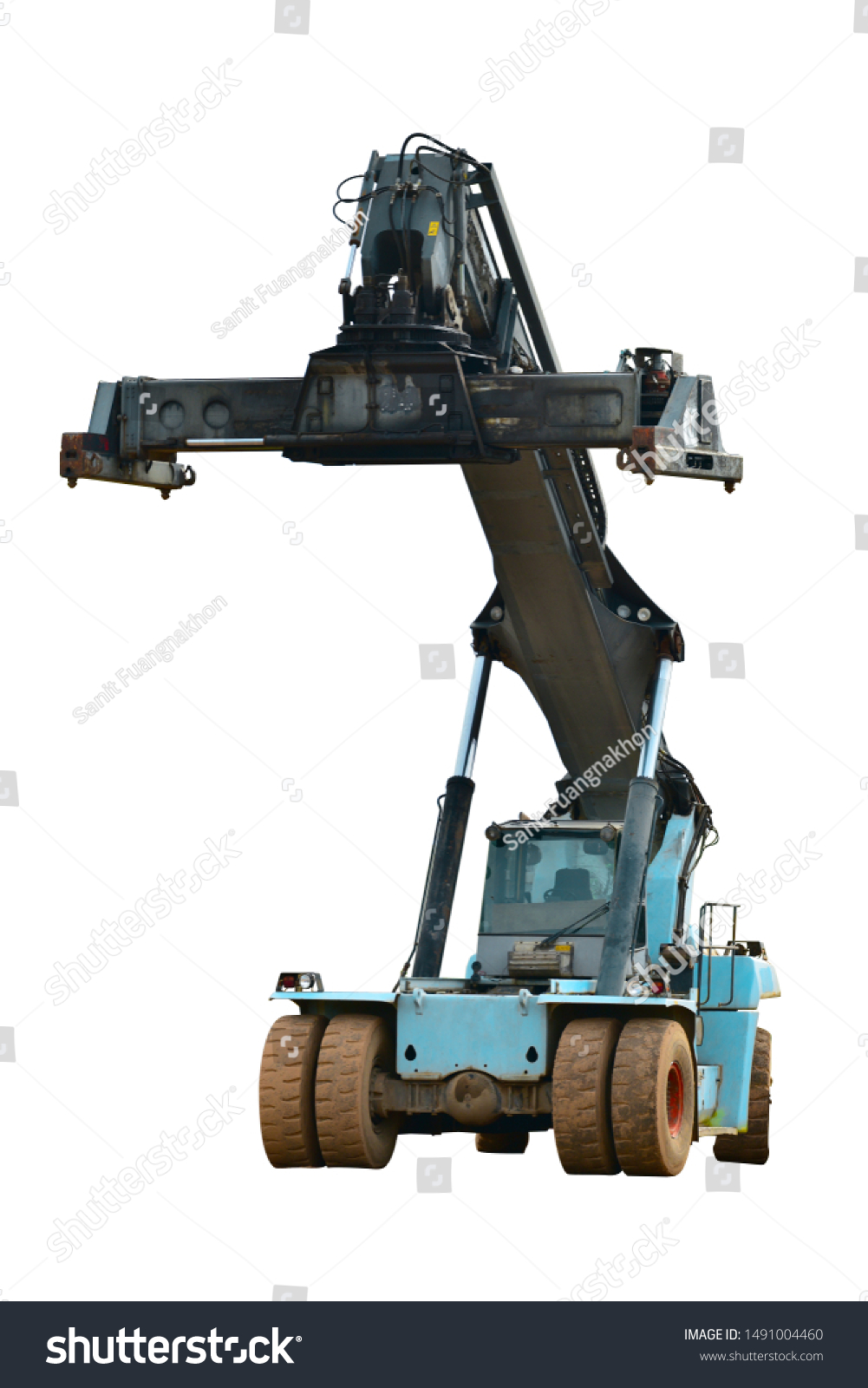 Container Stacking Compact Empty Reach Stacker Stock Photo 1491004460 ...