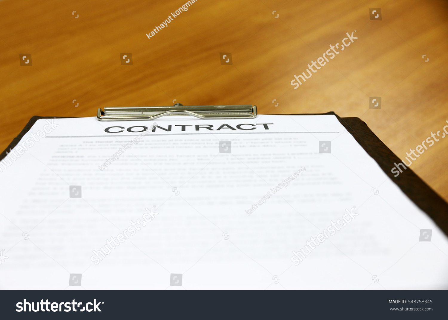Contract Papers On Table Stock Photo 548758345 - Shutterstock
