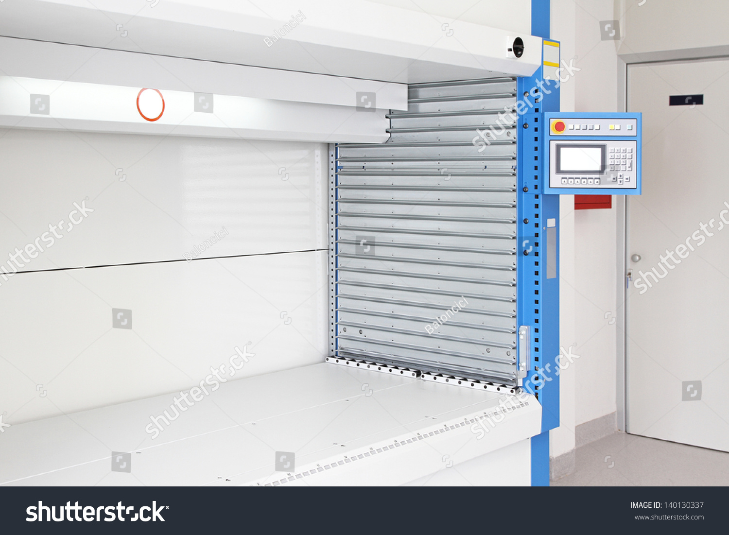 Control Computer Vertical Carousel Storage Unit Stock Photo 140130337 ...