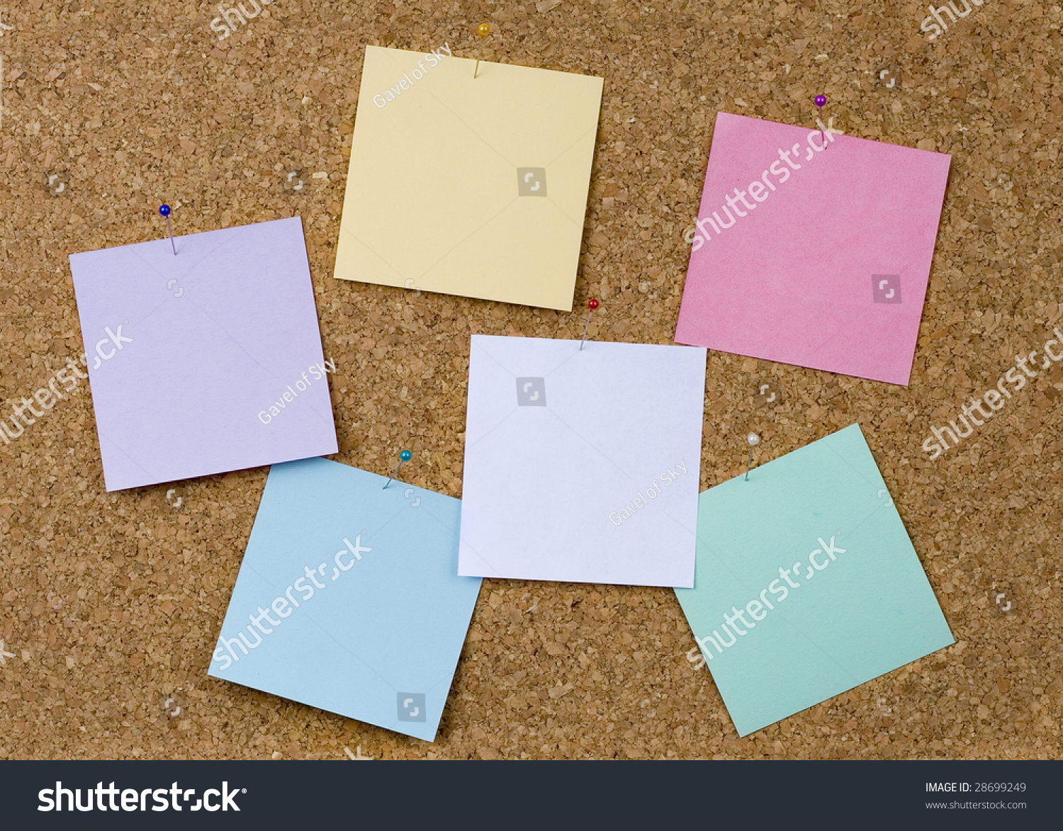 Corkboard Pinned Color Notes Stock Photo (Edit Now) 28699249 Corkboard Pinned Color Notes Stock Photo (Edit Now) 28699249