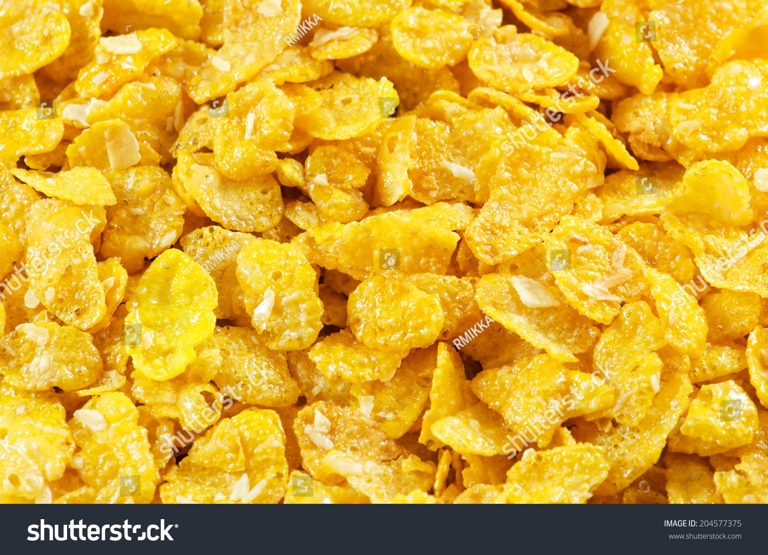 Corn Flakes Background Texture Stock Photo (Edit Now) 204577375