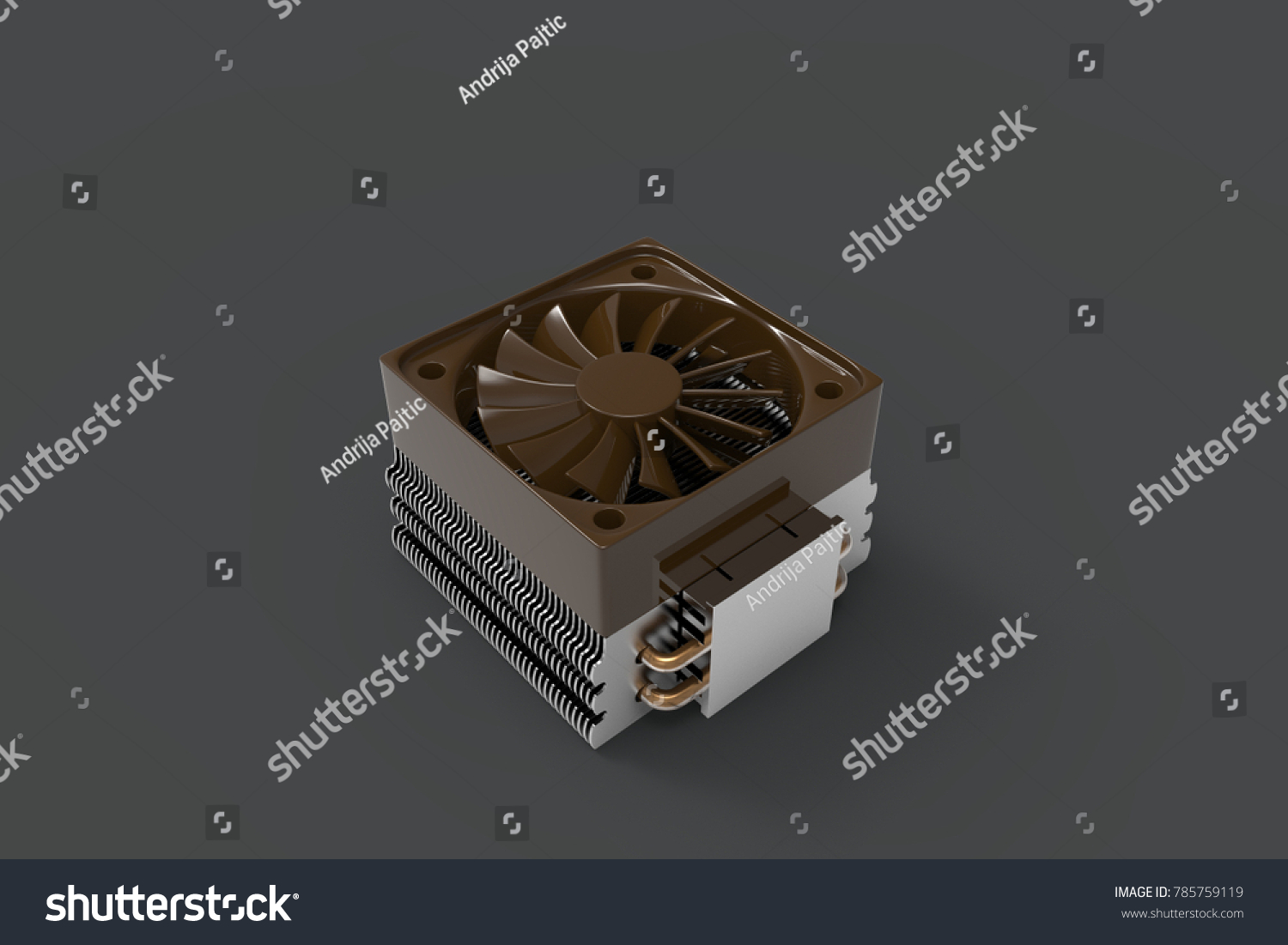 Cpu Fan Cooler Pc 3d Rendering Stock Illustration 785759119 Shutterstock