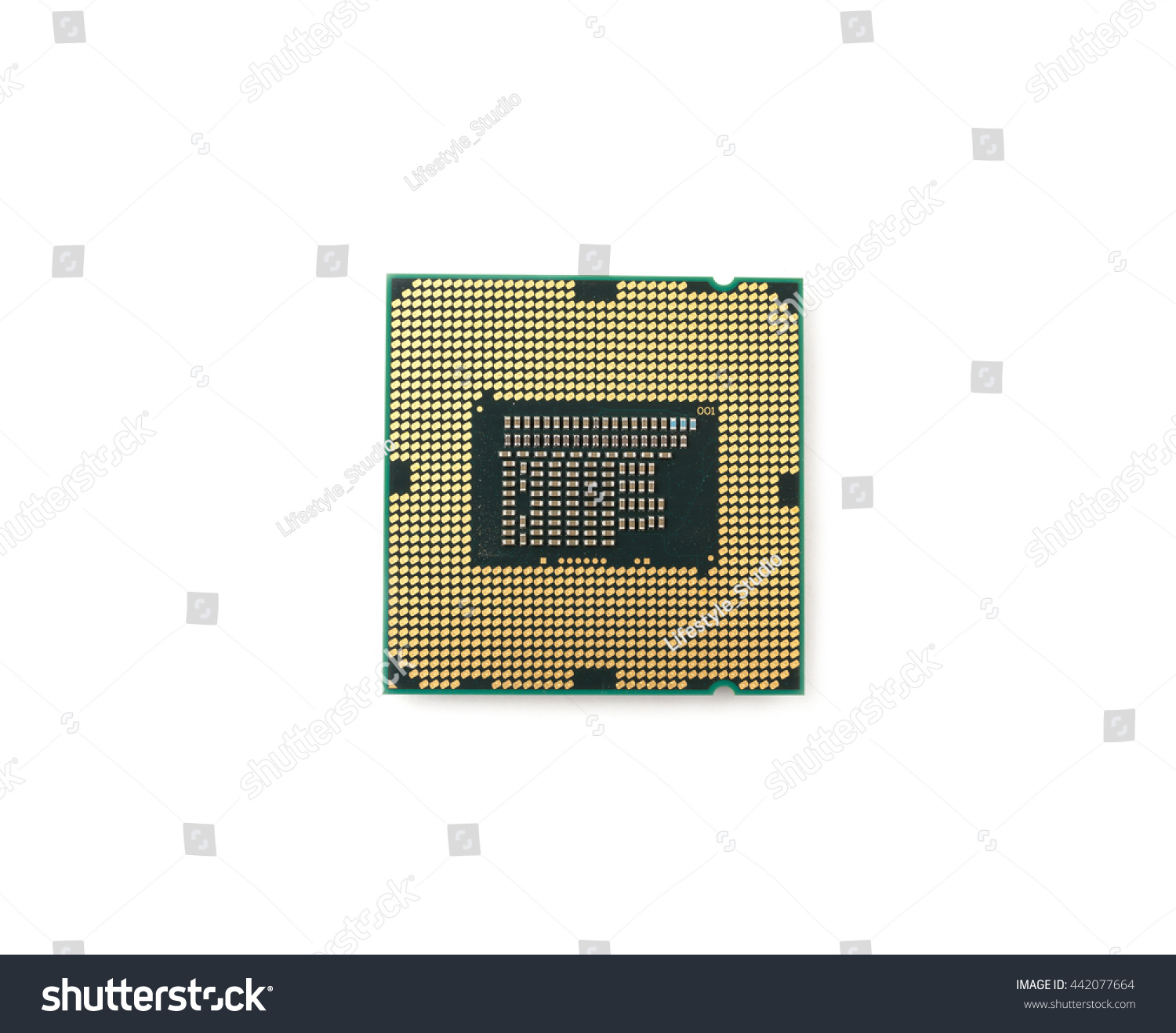 Cpu Microprocessor On White Background Stock Photo 442077664 | Shutterstock