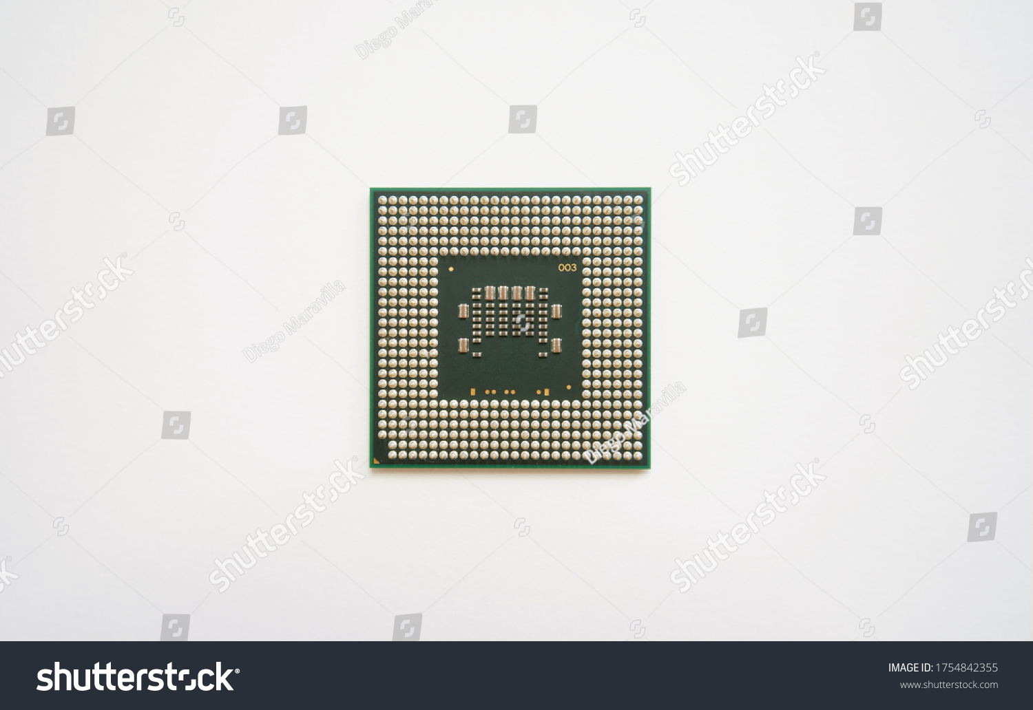 Cpu Processor Chip Isolated On White Stock Photo 1754842355 | Shutterstock