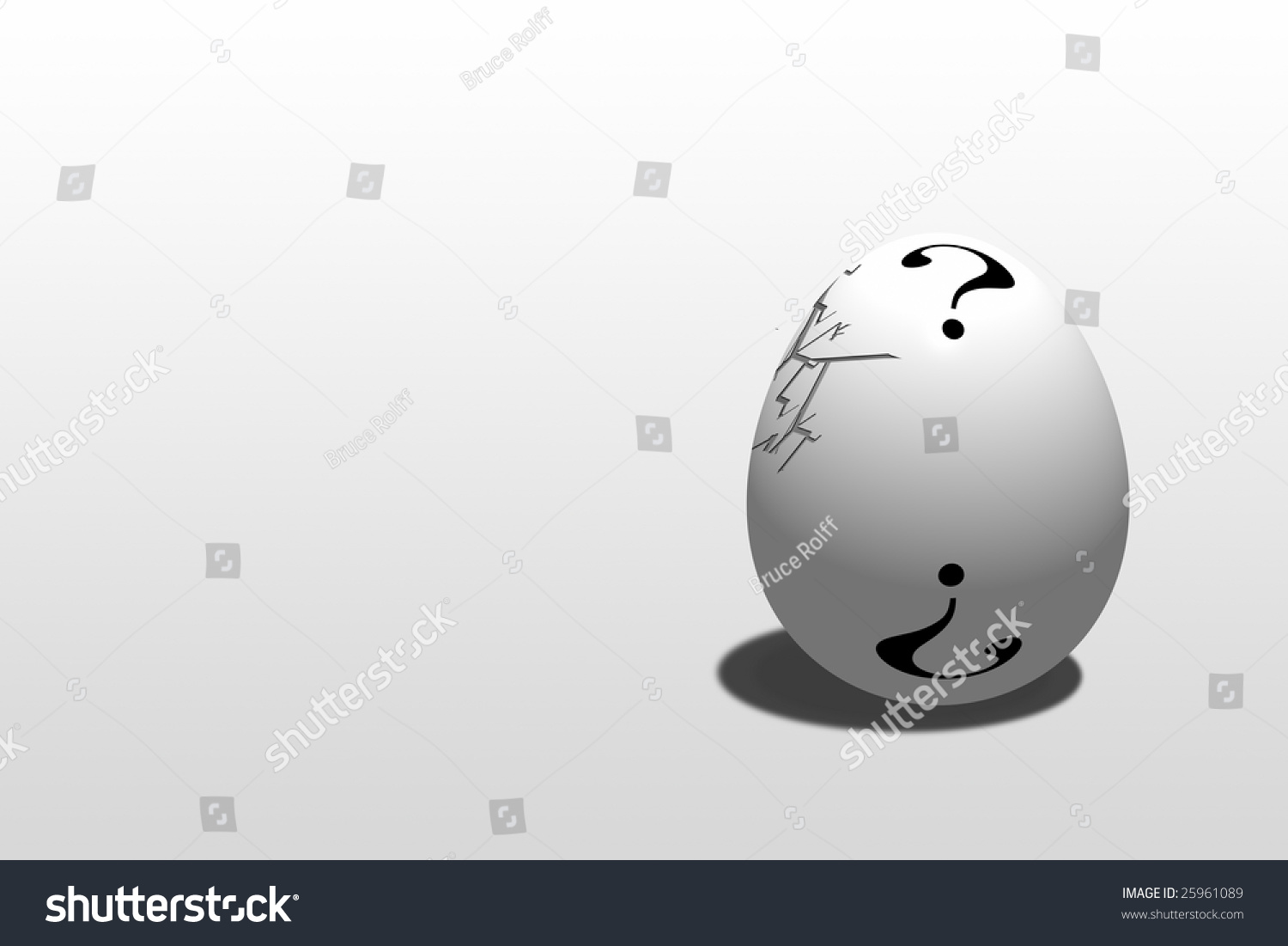 Cracking Egg Question Mark Stock Illustration 25961089