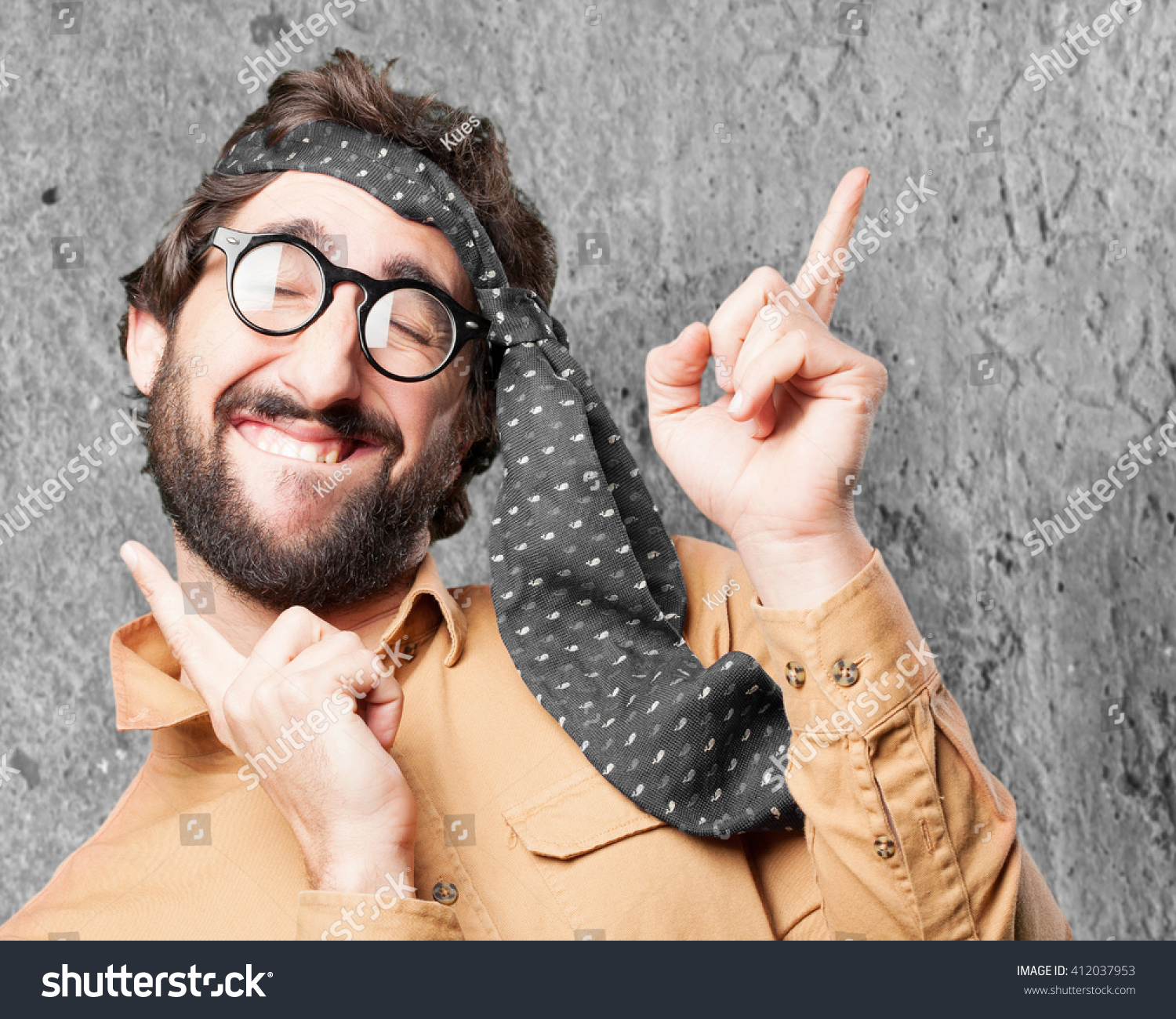 Crazy Man Dancingfunny Expression Stock Photo (Edit Now) 412037953 ...