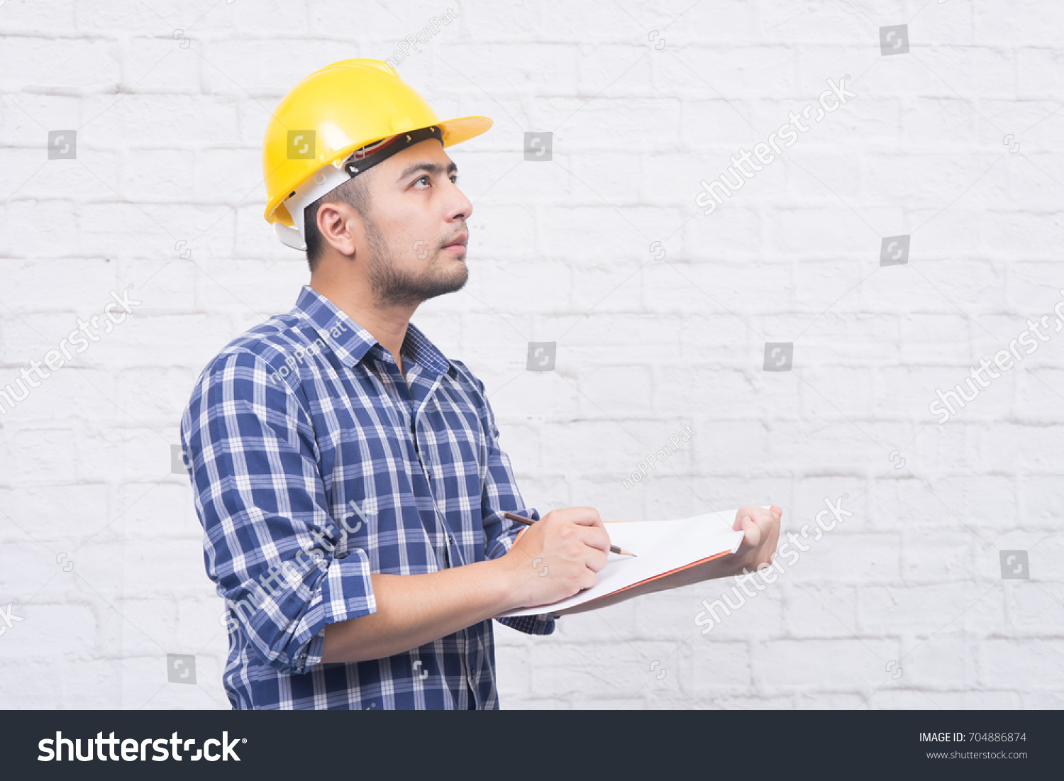 Creative Architect Thinking While Drawings Plan Stock Photo (Edit Now ...