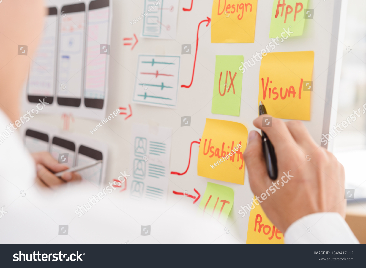Creative Designer Sketch Programming Code Website Stock Photo ...