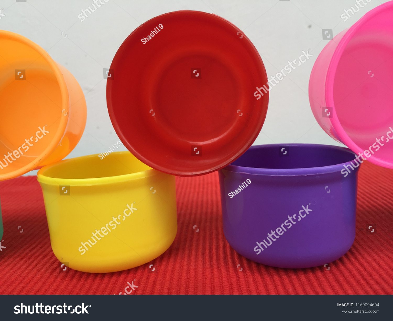 Creative Plasticware Colourful Colour Concept Pattern Stock Photo ...