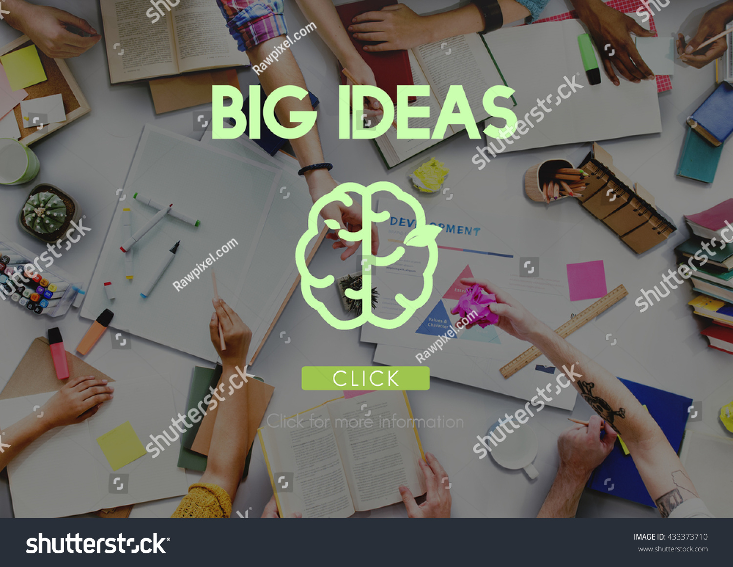 Creative Thinking Big Ideas Refresh Concept Stock Photo 433373710 ...