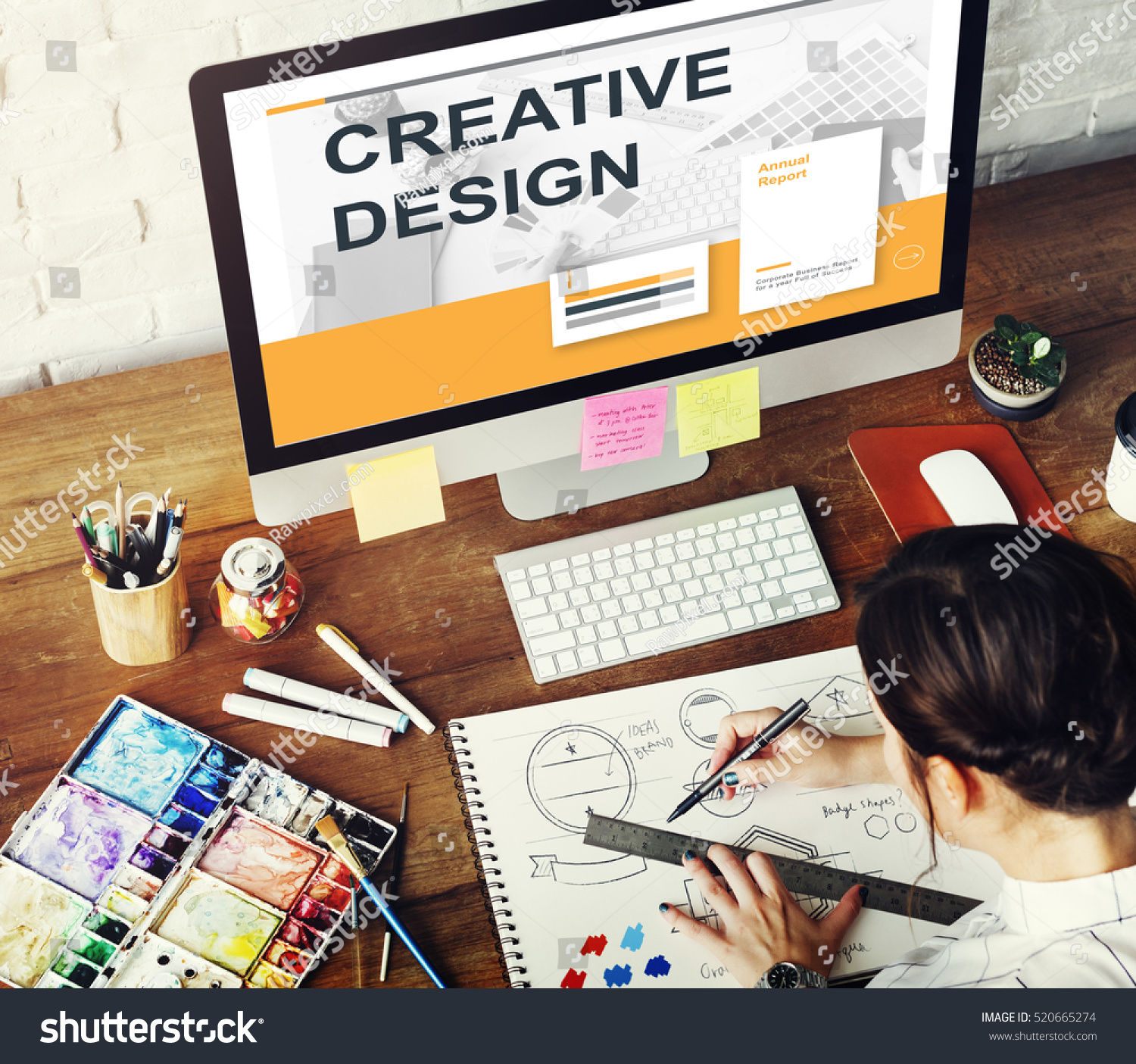 Creative Thinking Process Design Graphic Concept Stock Photo 520665274 ...
