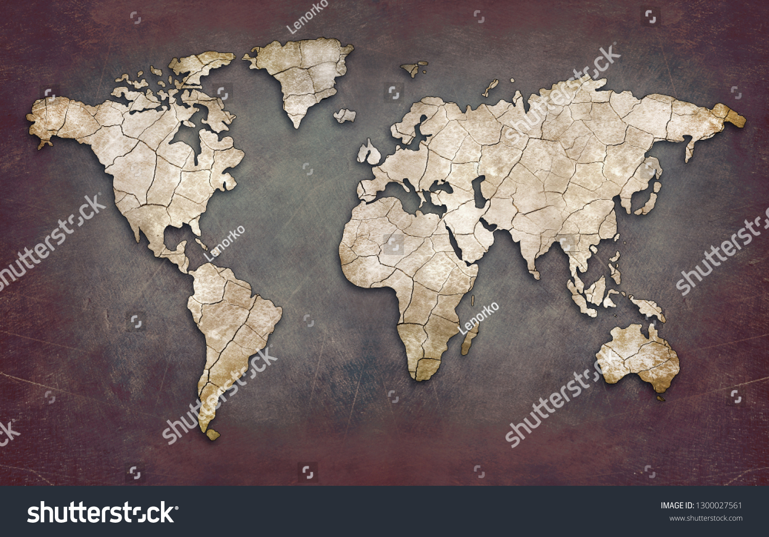Creative World Map Stock Illustration 1300027561
