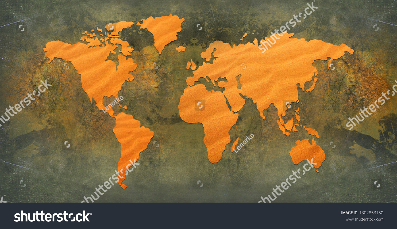 Creative World Map Stock Illustration 1302853150