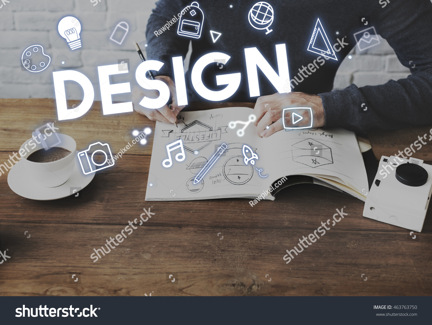 Creativity Design Process Graphics Concept Stock Photo 463763750 ...
