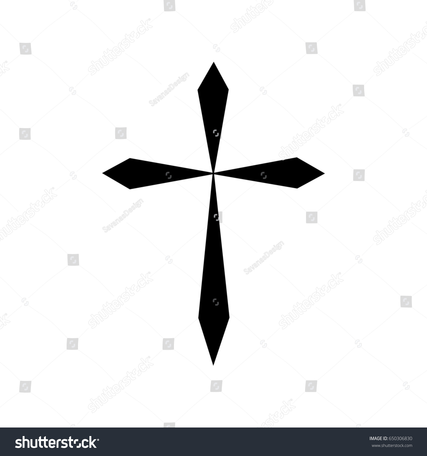 Cross Symbol Stock Illustration 650306830