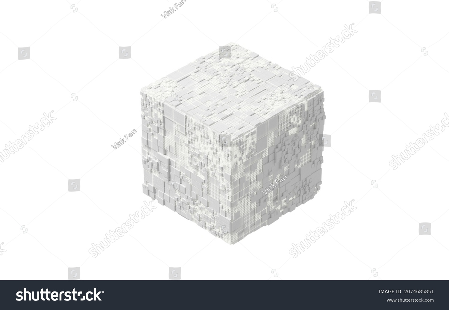 Cubes Materials Circuits Structure 3d Rendering Stock Illustration ...