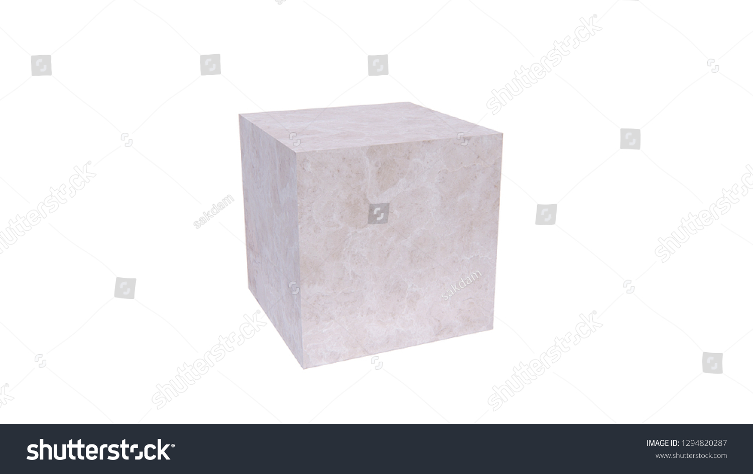 Cubic Stone Texture 3d Rendering Isolated Stock Illustration 1294820287 ...