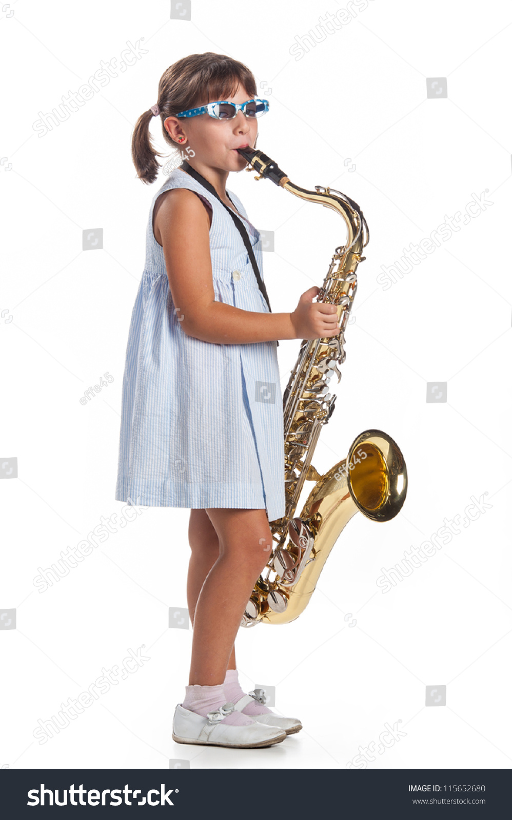 Cute Little Girl Playing Saxophone Stock Photo (Edit Now) 115652680 Cute Little Girl Playing Saxophone Stock Photo (Edit Now) 115652680