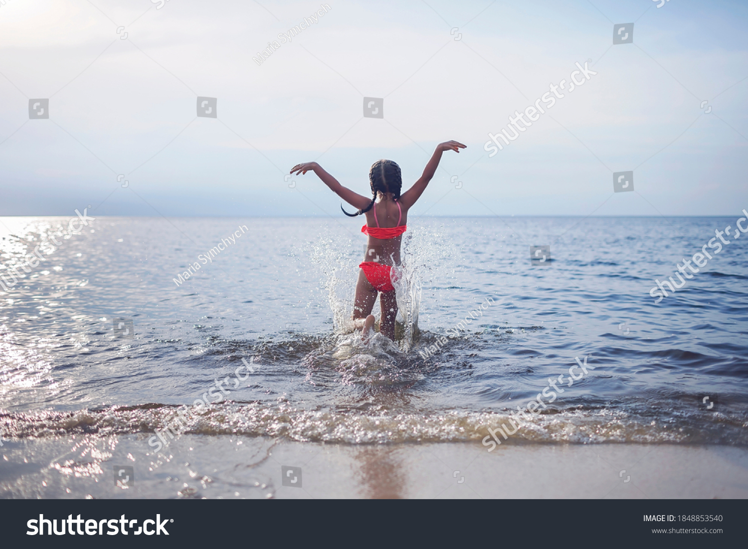 Cute Little Girl Running Into Sea Stock Photo 1848853540 | Shutterstock Cute Little Girl Running Into Sea Stock Photo 1848853540 | Shutterstock