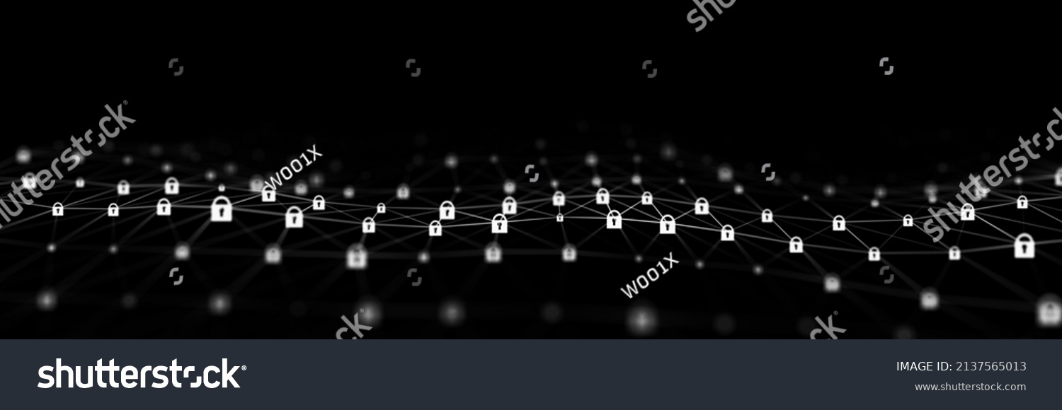 Cyber Security Flow Concept Digital Wave Stock Illustration 2137565013 Shutterstock