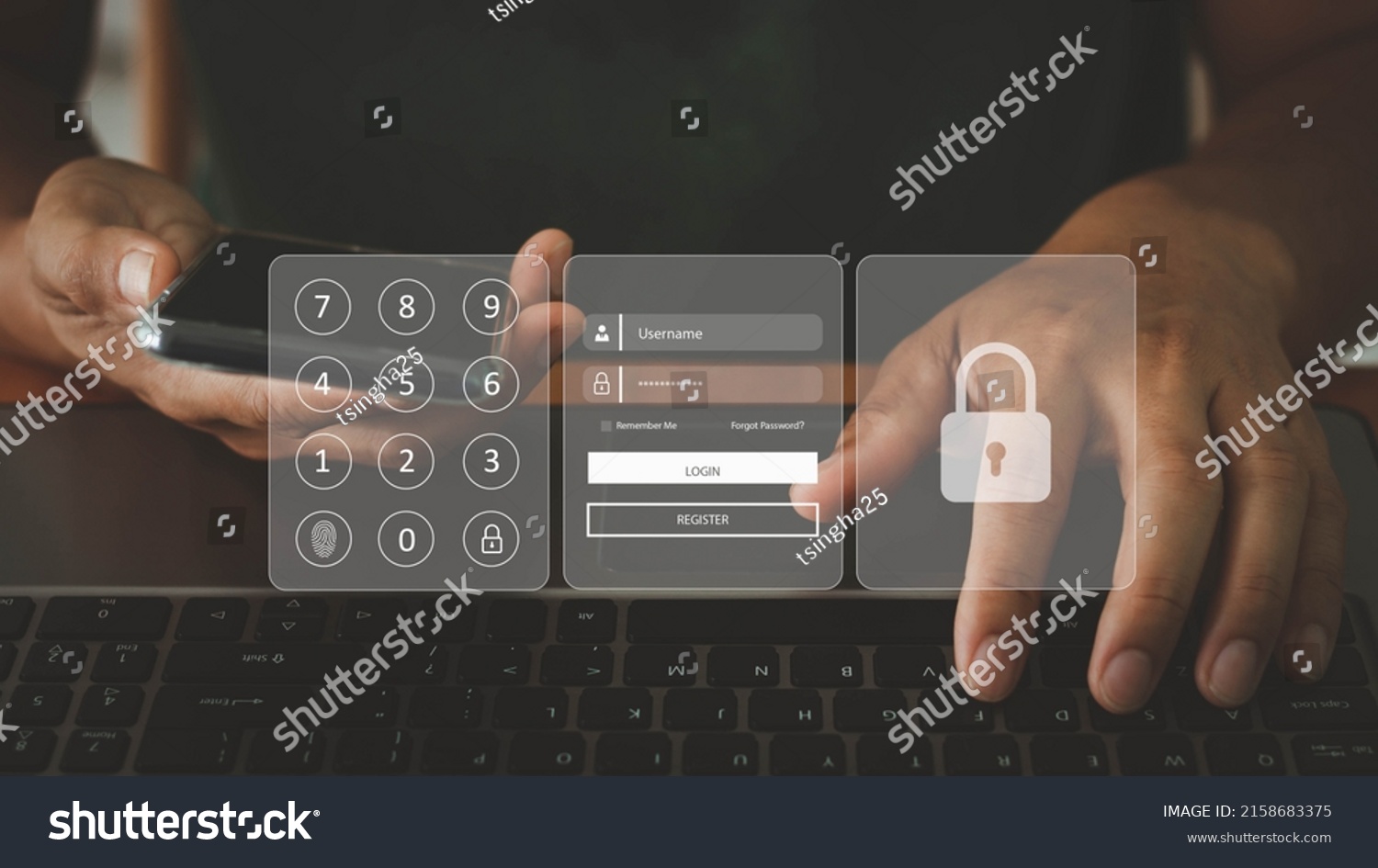 Cyber Security Twostep Verification Multifactor Authentication Stock Photo 2158683375 | Shutterstock