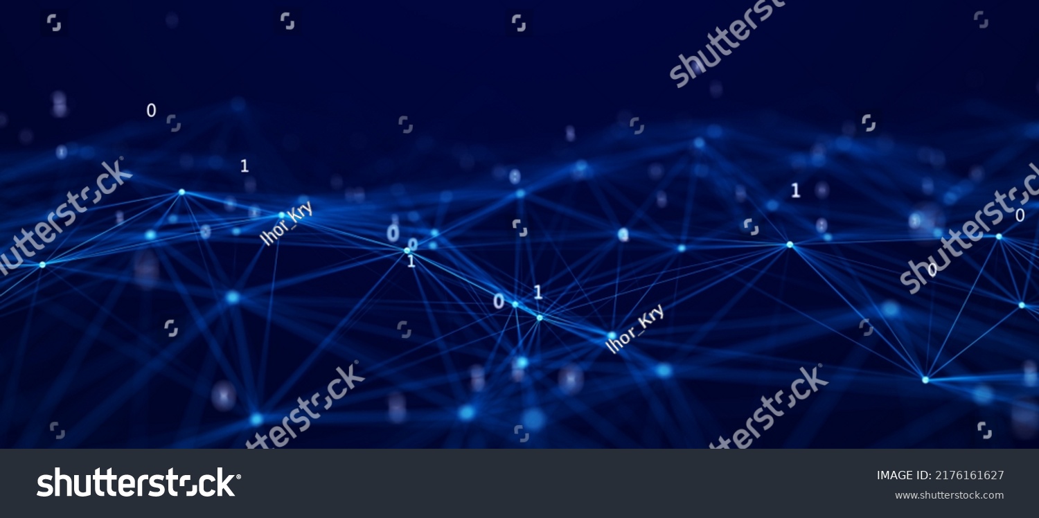 Cybersecurity Abstract Connections Background Network Connected Stock ...