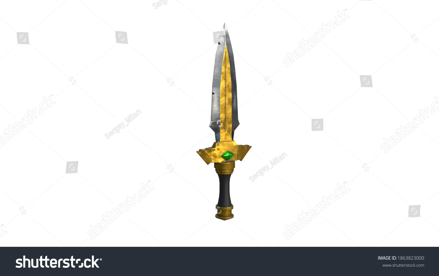 Dagger 3d Model 3d Render: ภาพประกอบสต็อก 1863823000 | Shutterstock