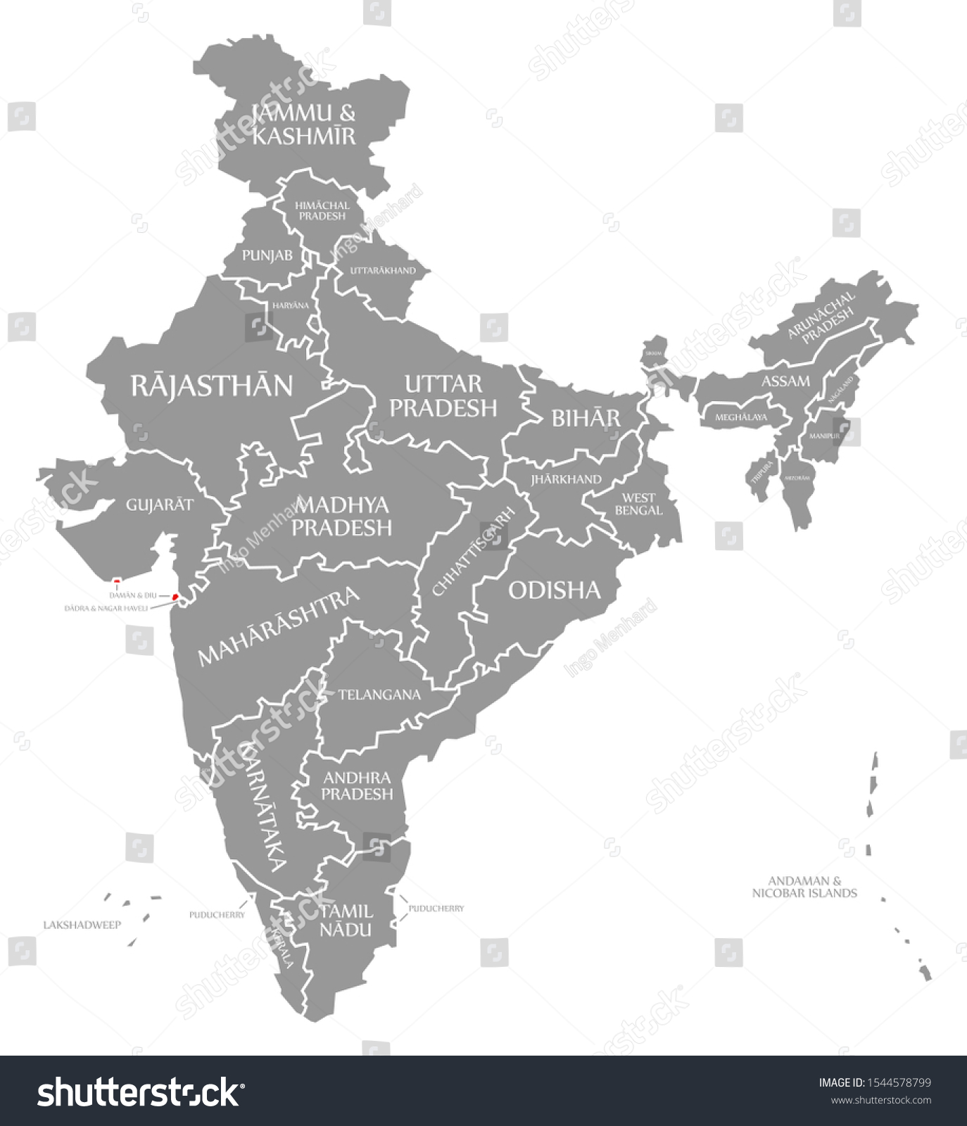 Daman Diu Red Highlighted Map India: ilustrações stock 1544578799 ... Daman Diu Red Highlighted Map India: ilustrações stock 1544578799 ...