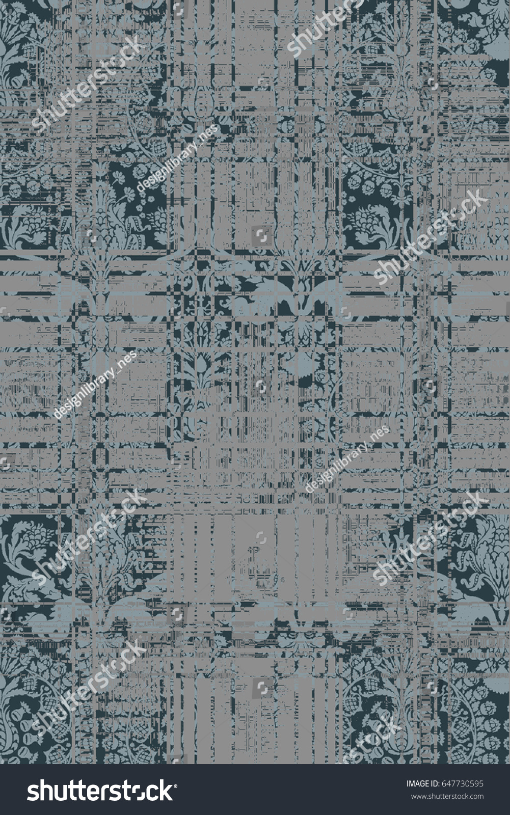 Damask Texture Carpet Pattern Stock Illustration 647730595