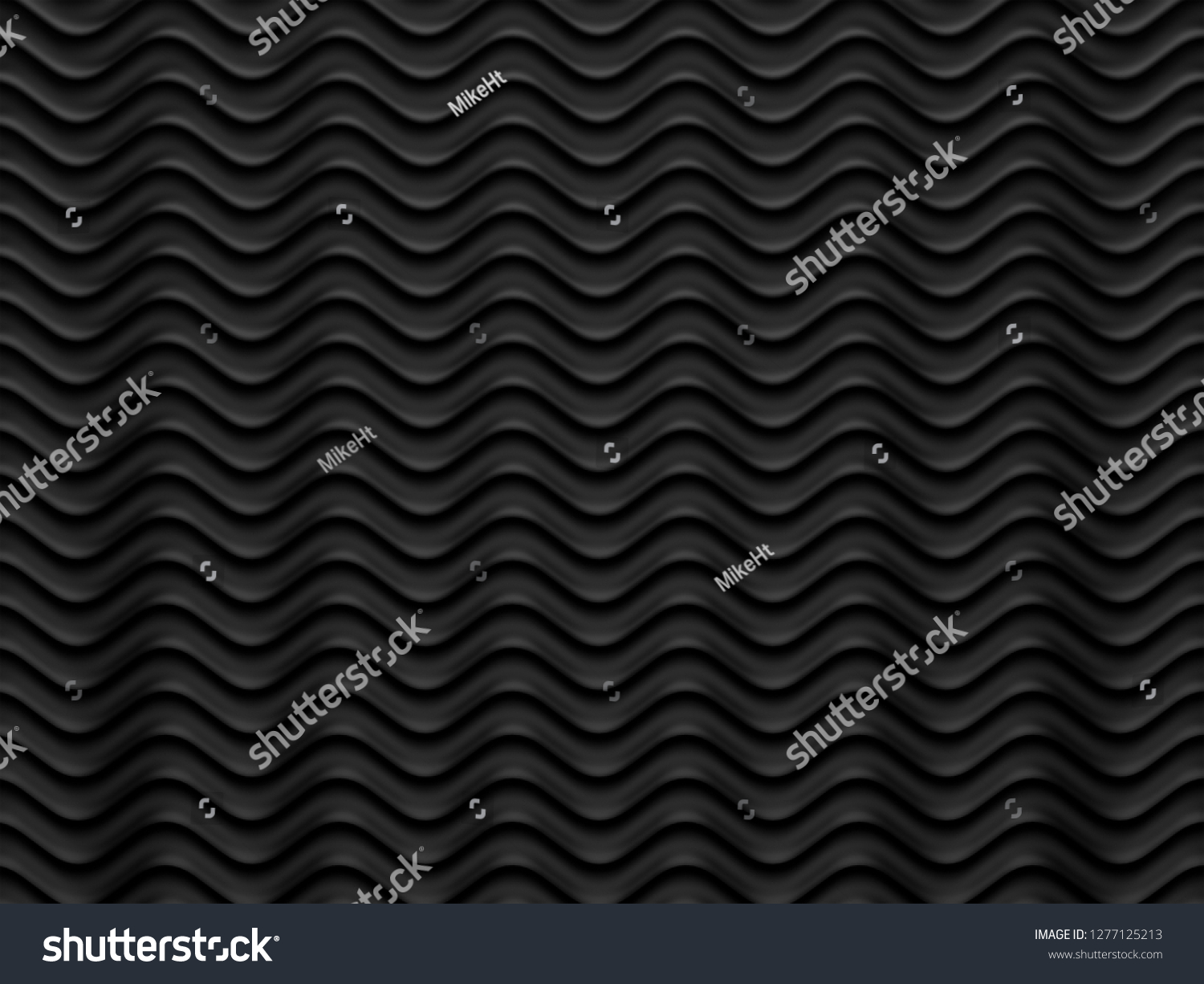 Dark Black Wave Texture Seamless Background 스톡 일러스트 1277125213 ...