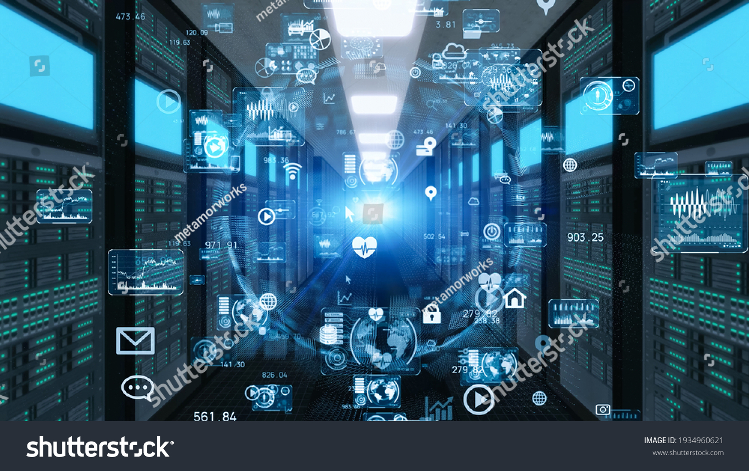 Data Center System Integration Graphical User Stock Illustration 1934960621