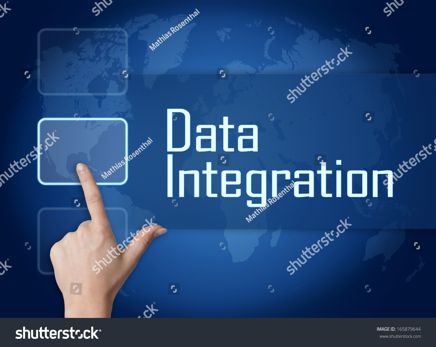 Data Integration Concept Interface World Map Stock Photo 165879644 ...