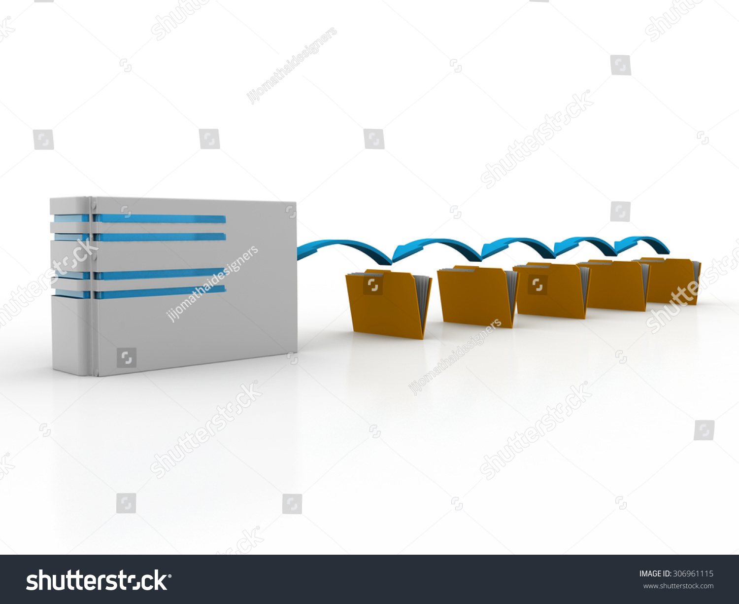 Database Symbol Connected Computer Folder Icons 스톡 일러스트 306961115 ...
