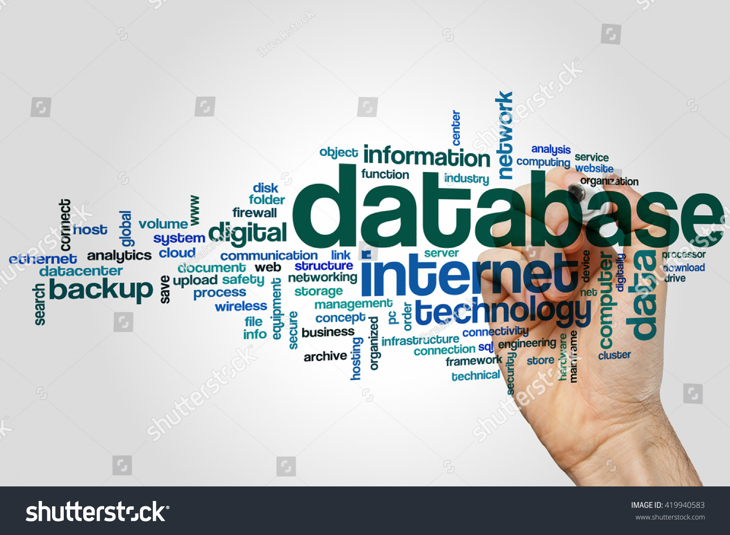 Database Word Cloud Concept Stock Photo 419940583 | Shutterstock