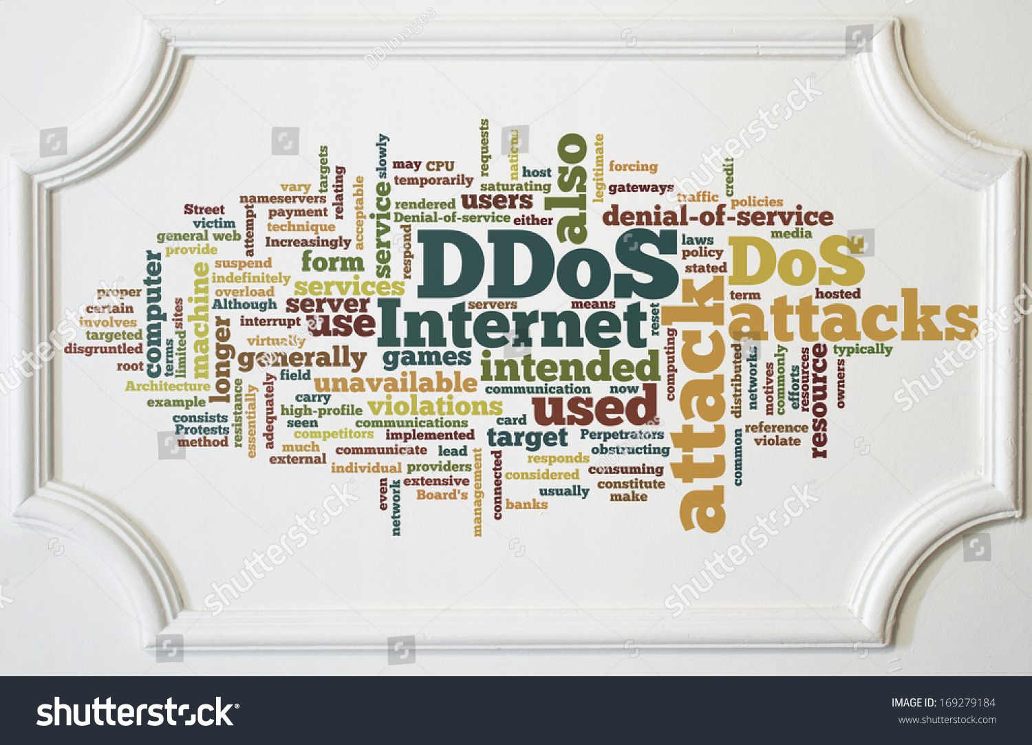 Ddos Word Cloud Concept On White 库存插图 169279184 Shutterstock