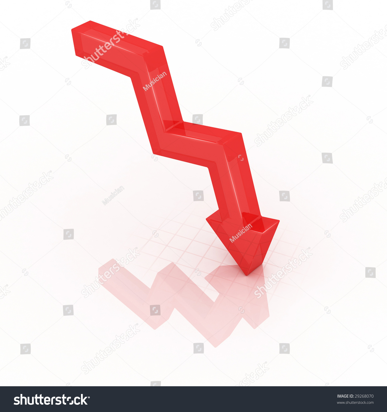 Decreasing Arrow Typical Chart Stock Illustration 29268070 - Shutterstock