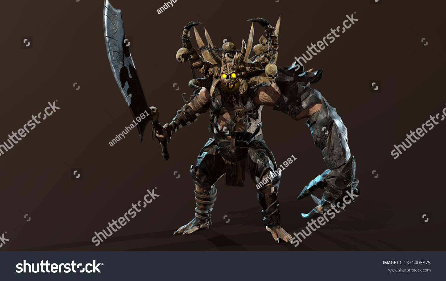 Demon 3d Render Stock Illustration 1371408875