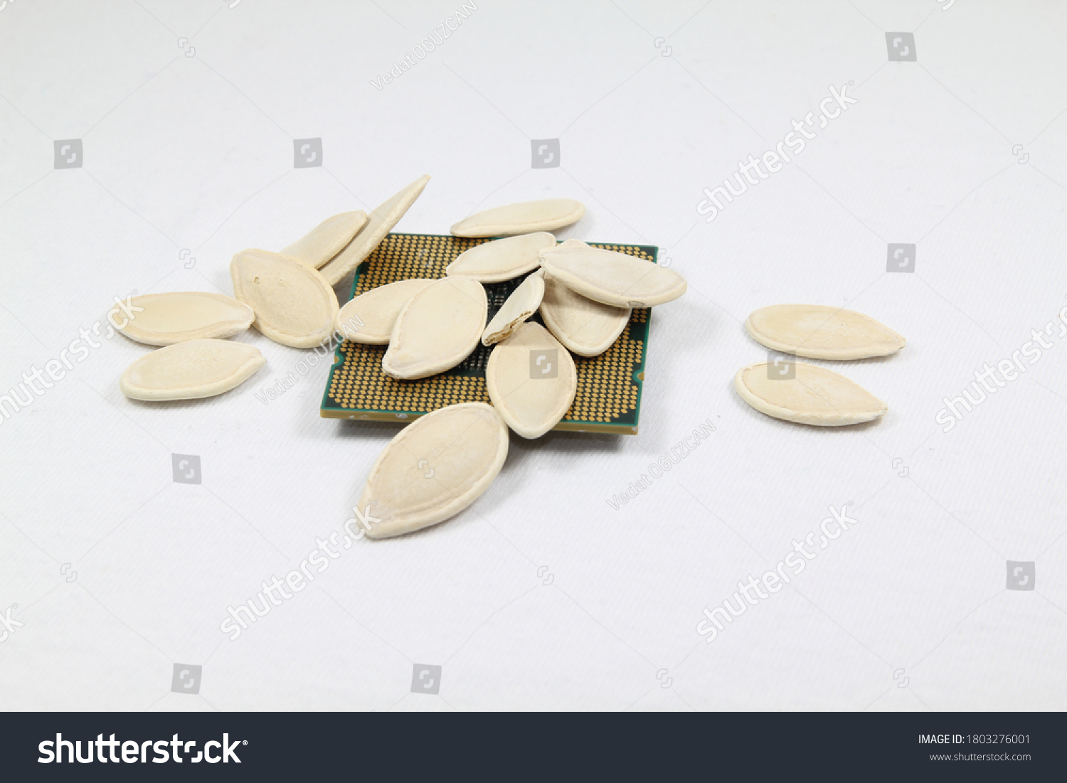 Desktop Computer Processor Cpu Closeup Stock Photo 1803276001 ...