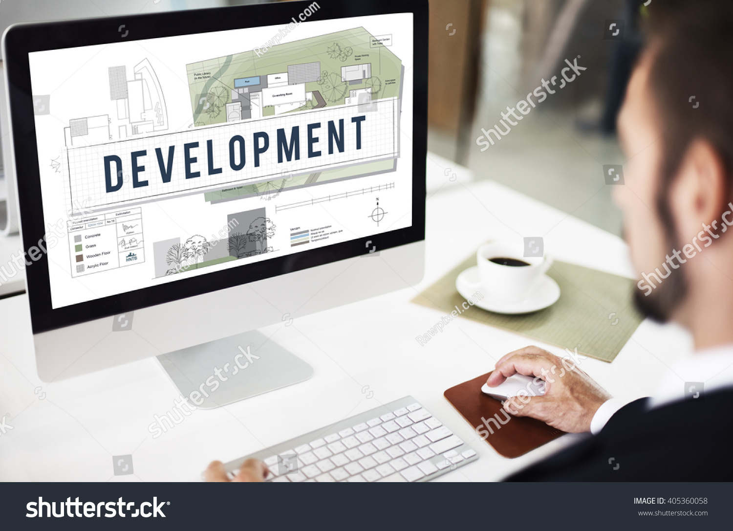 Development Blueprint Project Layout Concept Stock Photo 405360058 ...