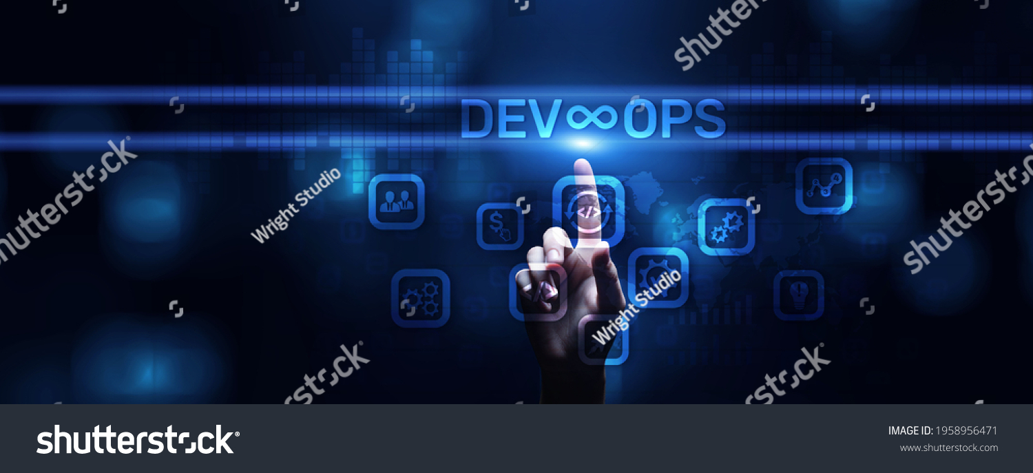 Devops Methodology Development Operations Agil Programming Stock Photo ...
