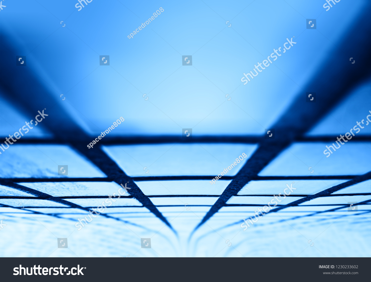 Diagonal Blue Perspective Tile Texture Background Stock Photo ...