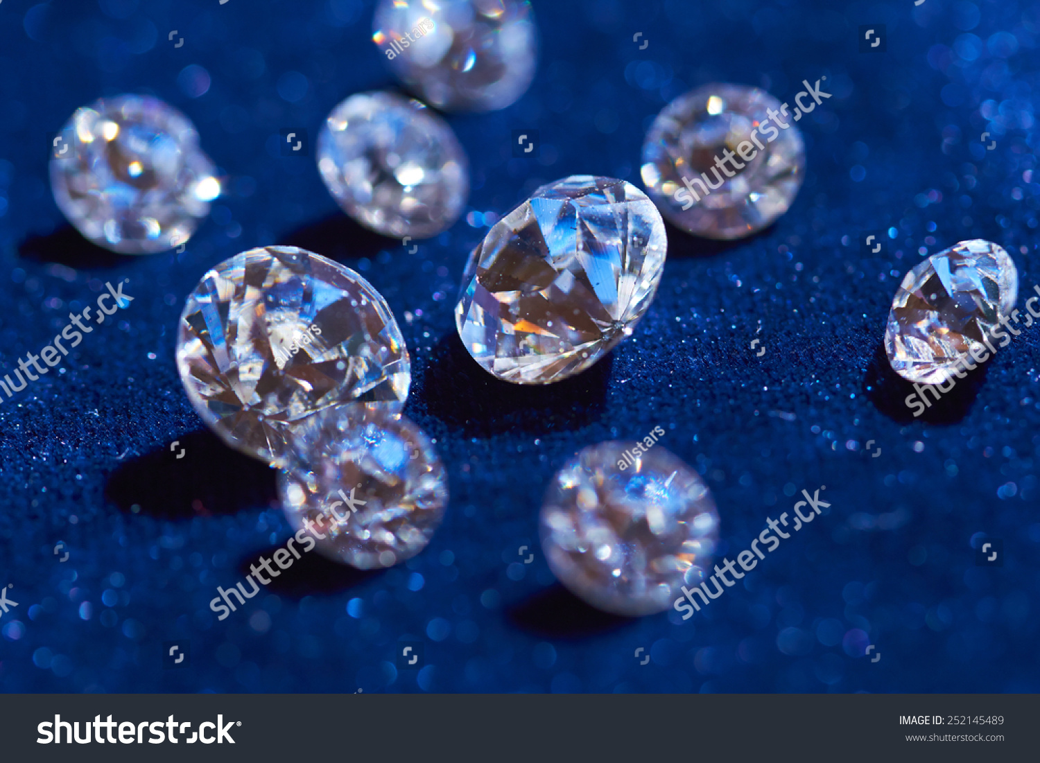 Diamonds On Blue Background Stock Photo 252145489 - Shutterstock