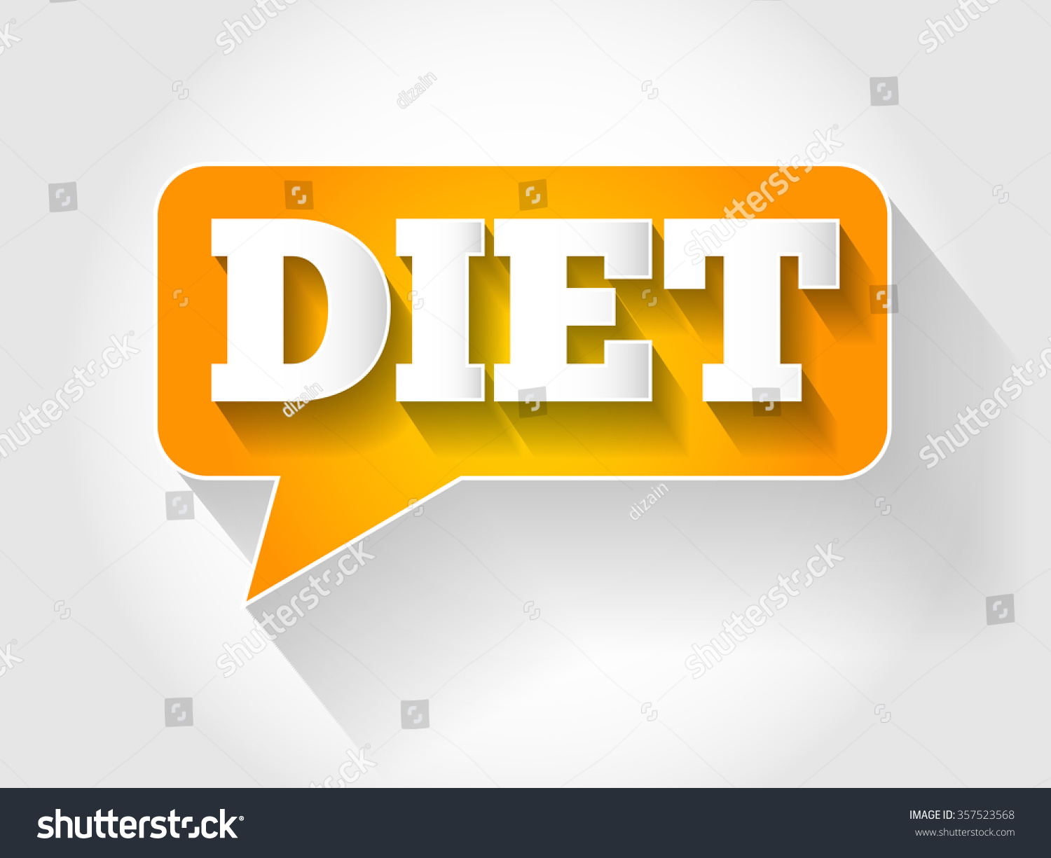 Diet Text Message Bubble Flat Background Stock Illustration 357523568 ...