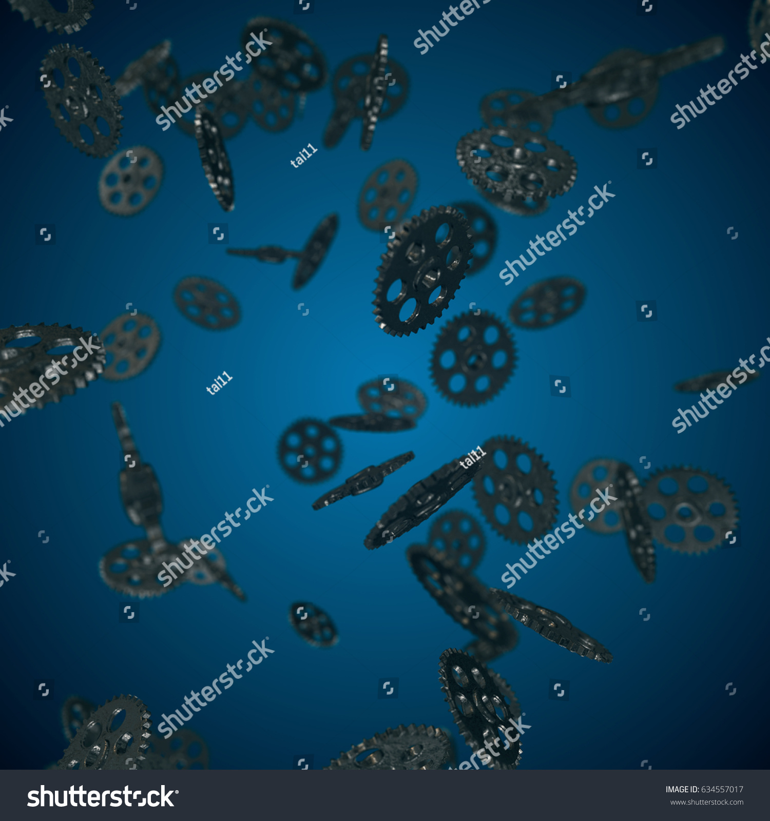 Different Falling Gears Stock Illustration 634557017 | Shutterstock